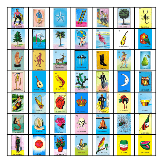 Loteria Bingo Card