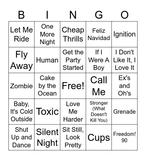 Pitch Perfect 3 Bingo Card
