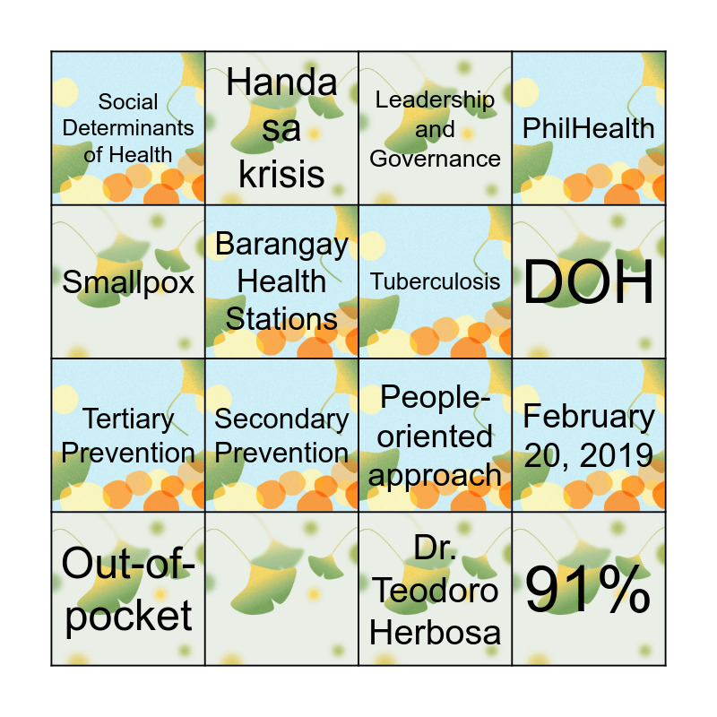 HuLAAN Bingo Card