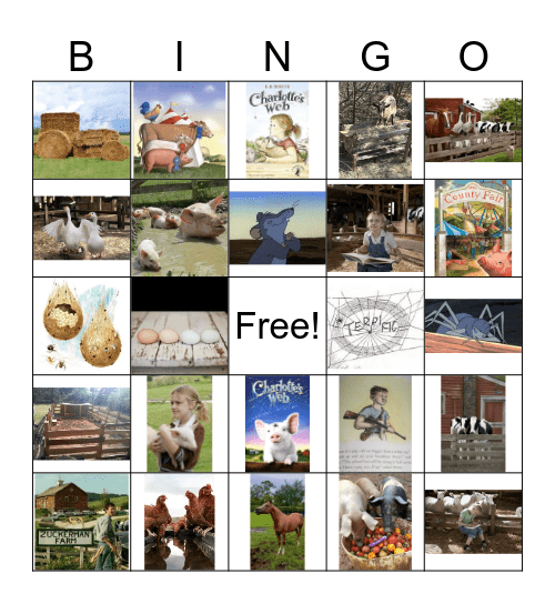 Charlotte's Web Bingo Card
