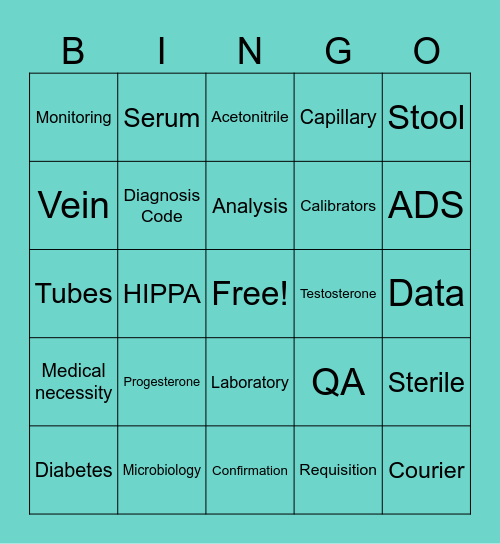 Lab Week 2025 Bingo Card