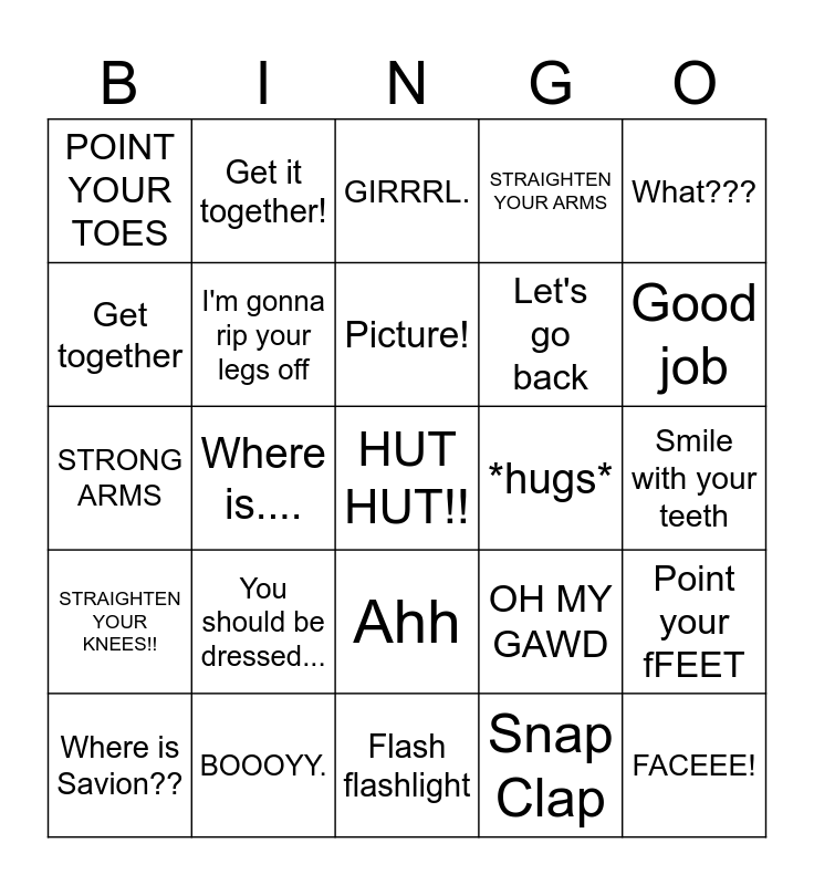 Mr. Ricky Bingo Card