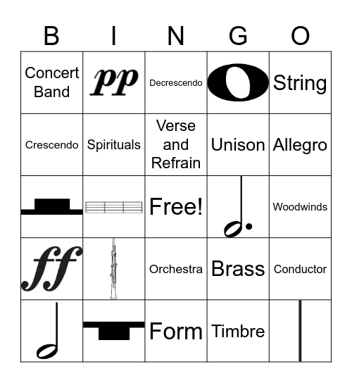 3rd Grade Bingo Card