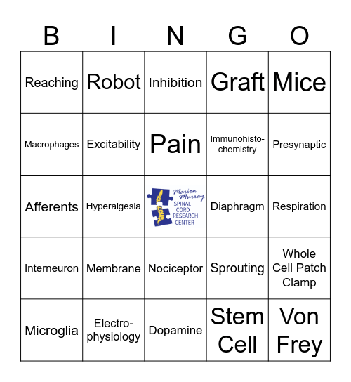 T32 SCI Retreat BINGO! Bingo Card