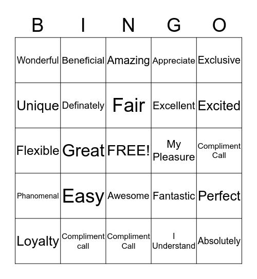 BEYOND BINGO ! Bingo Card