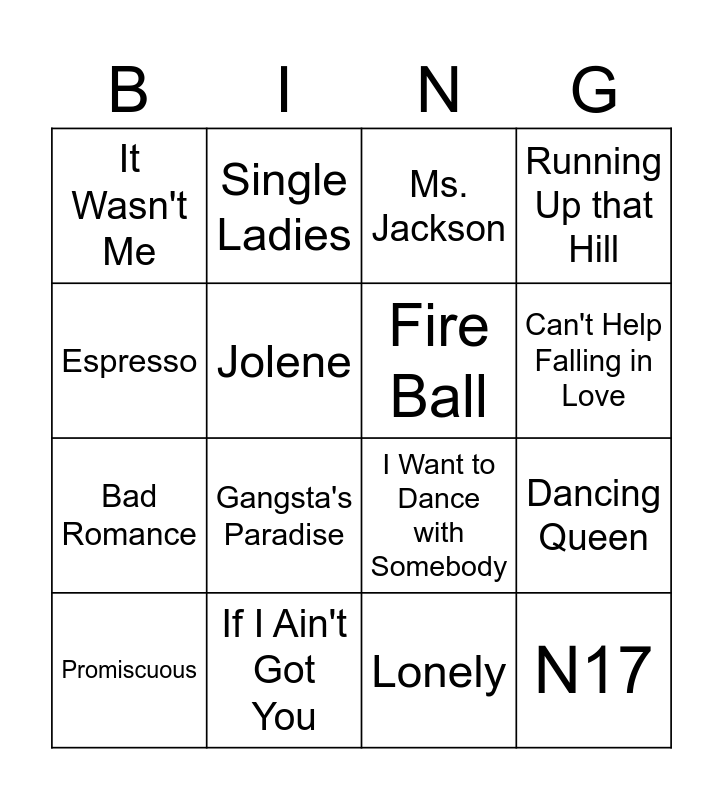 Blingo Bingo Round 1 Bingo Card