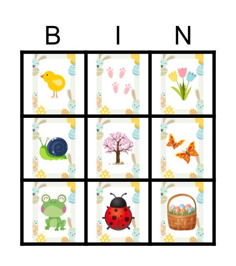 Påsk Orientering Bingo Card