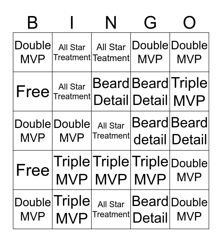 Up-sale *BA* Bingo Card