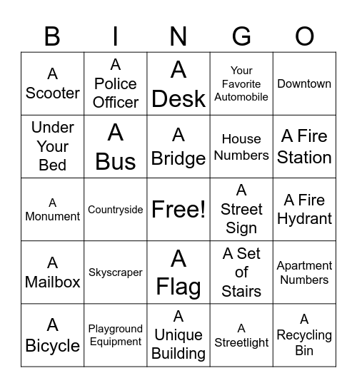 ENGINEERING Photo Bingo Card Bingo Card