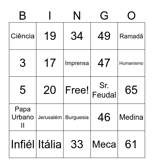 Number Bingo 1-75 Bingo Card