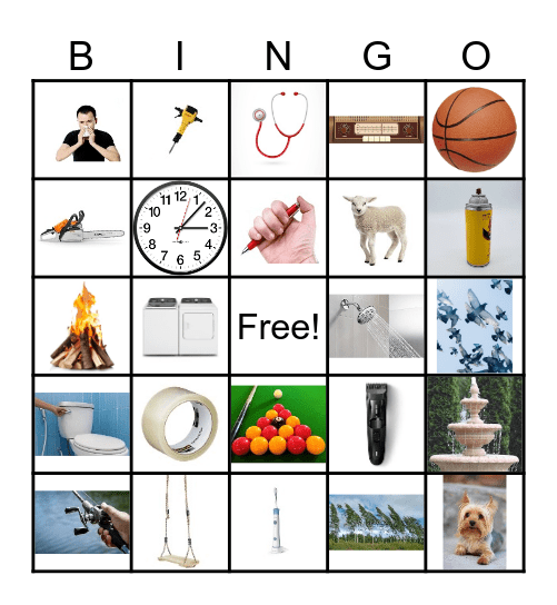 Sound Effect Bingo Card