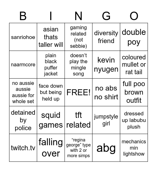 Ultra Bingo Card