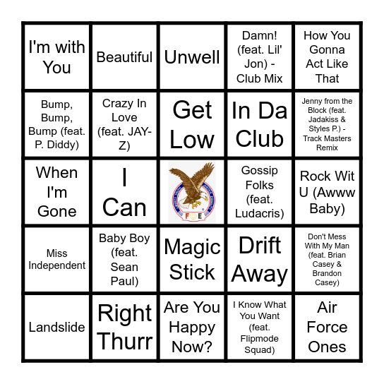 CLASS OF 2003 Bingo Card