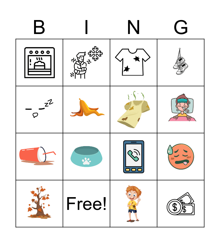 Cause and Effect Bingo Card