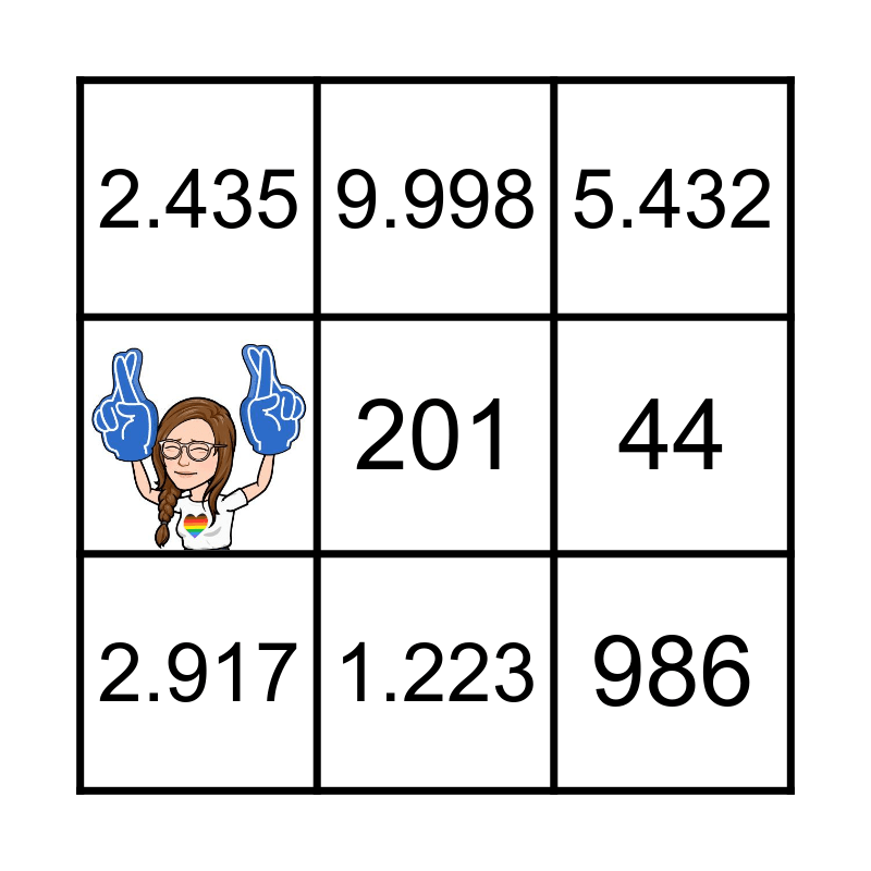 NÚMEROS HASTA EL 10.000 Bingo Card