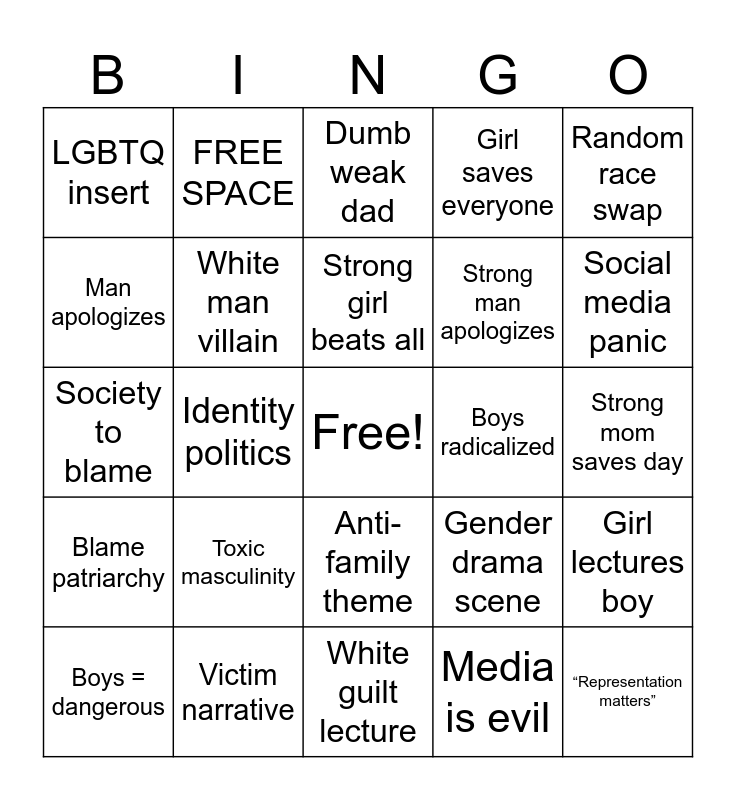 Woke Bingo Card