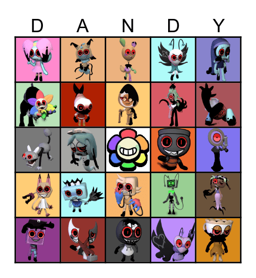 Dandy's World! Bingo Card