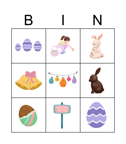 Bingo de Pâques Bingo Card