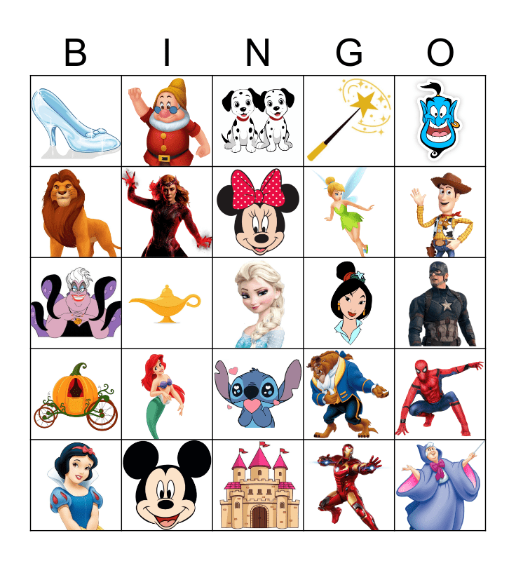 Mickey's Magical Bingo Card
