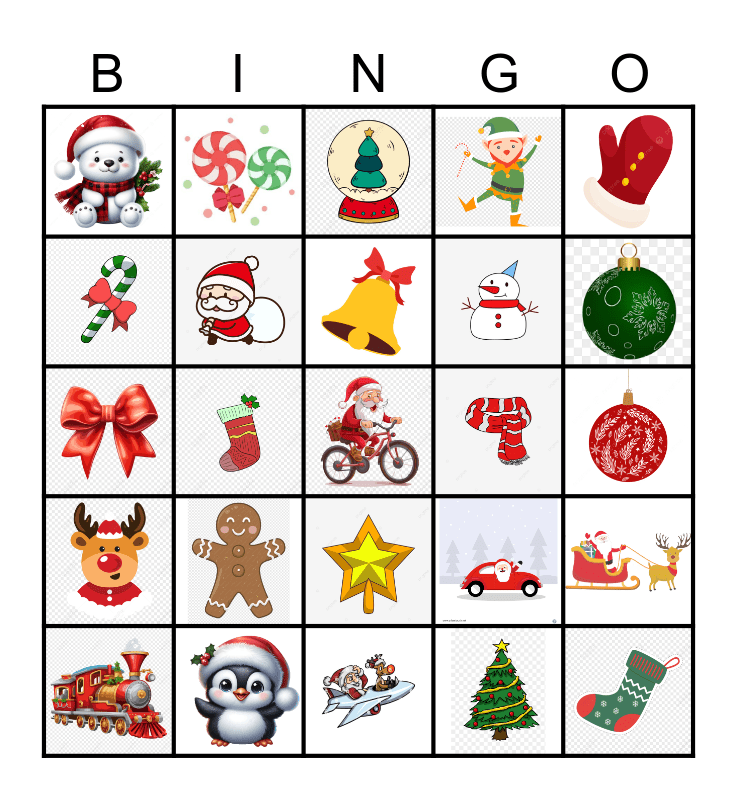 Merry Christmas Bingo Card