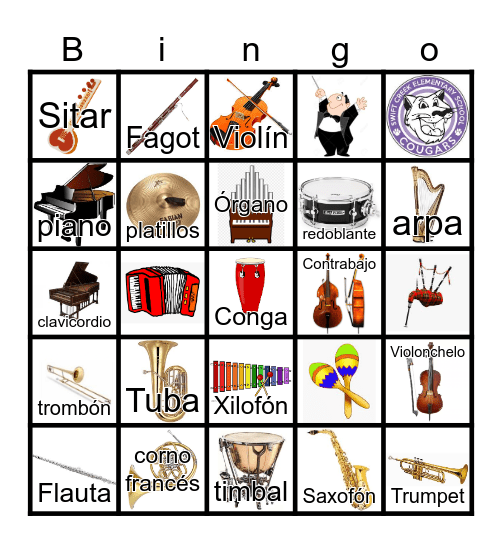 "Bingo Musical" Bingo Card
