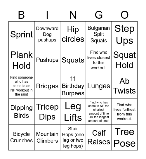 NP NOLA BIRTHDAY BINGO Card