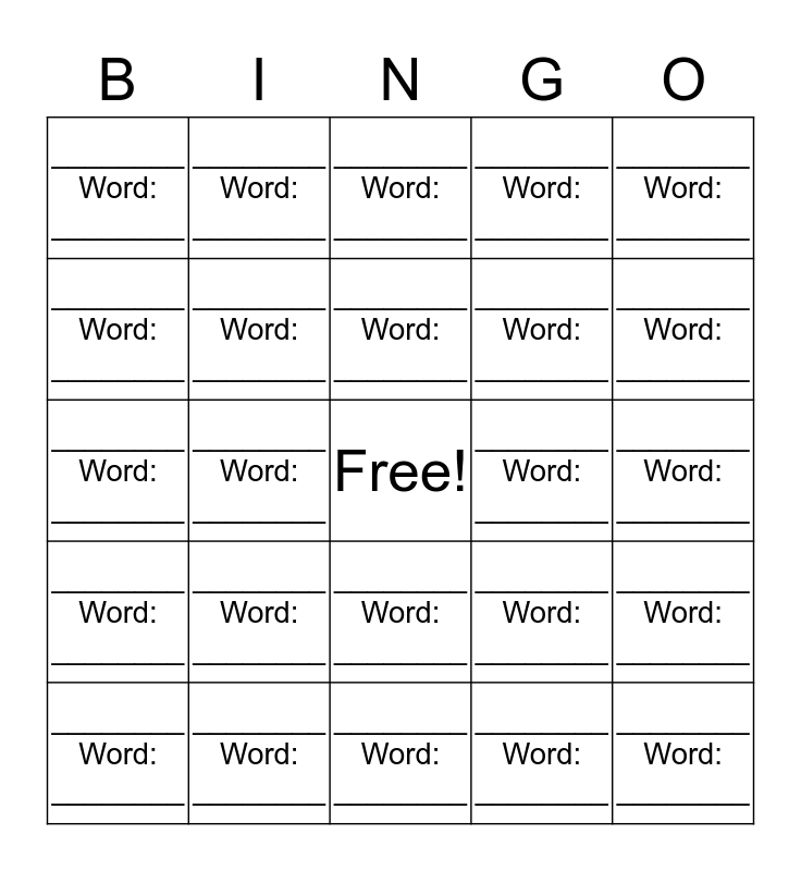 Long Vowel Sound: /ō/ Bingo Card