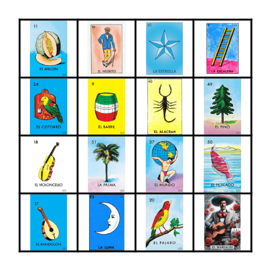 Loteria Bingo Card