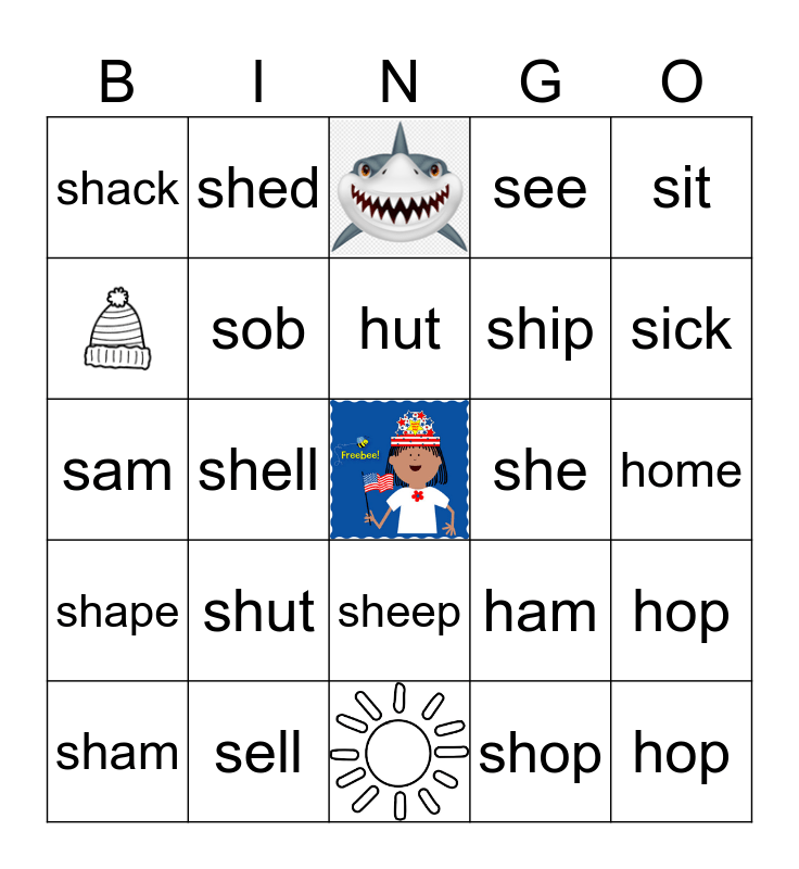 Is it: sh s h Bingo Card