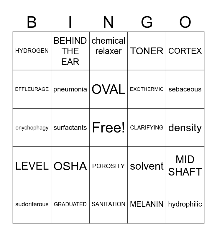 GOOD LUCK Bingo Card