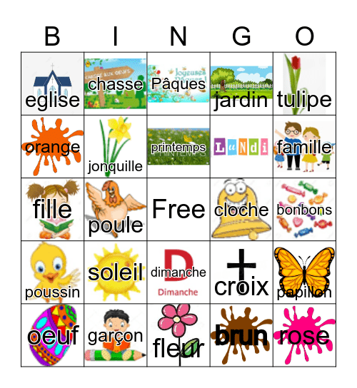 Bingo de Pâques Bingo Card