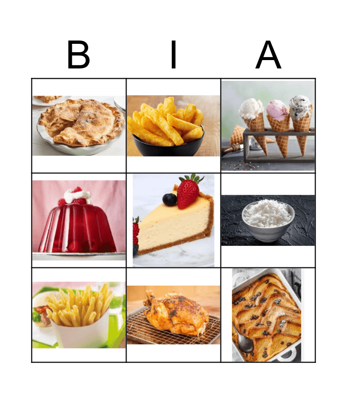Bia Bingo Card