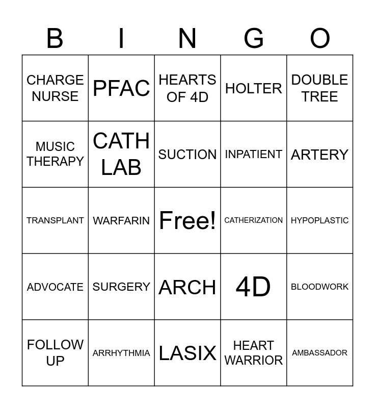 SK PFAC BINGO Card