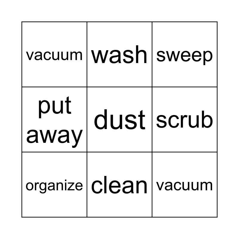 Mark the square for Correct Grammar Bingo Card