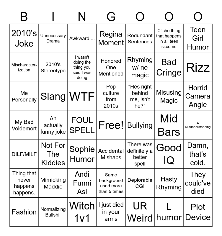 Every Witch Way BINGOOO Bingo Card