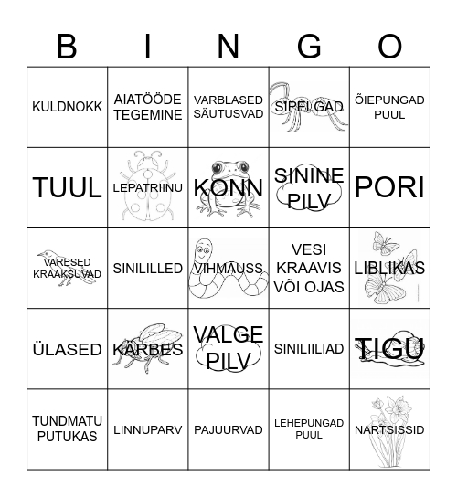 KEVADE BINGO Card