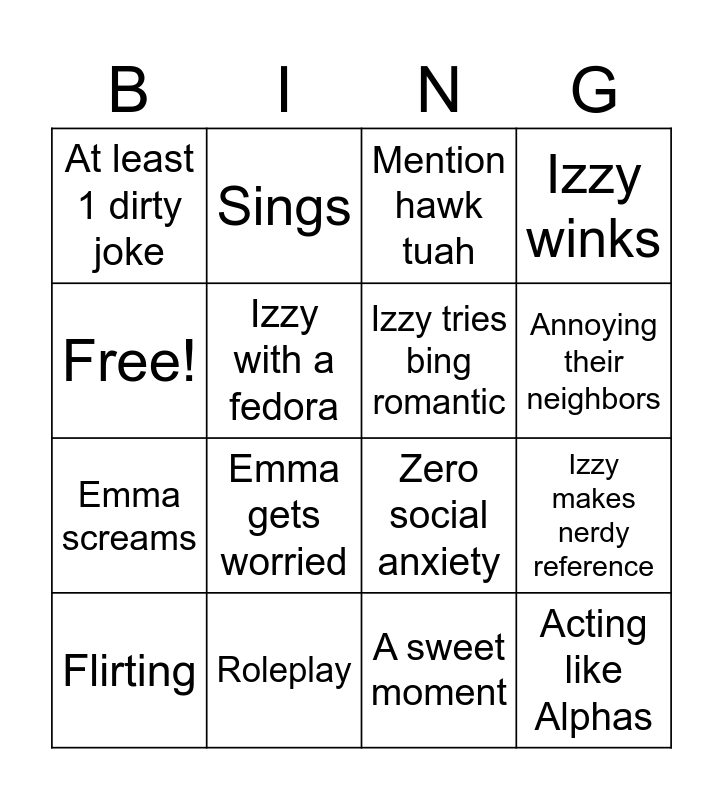 Turtlewithhat bingo Card