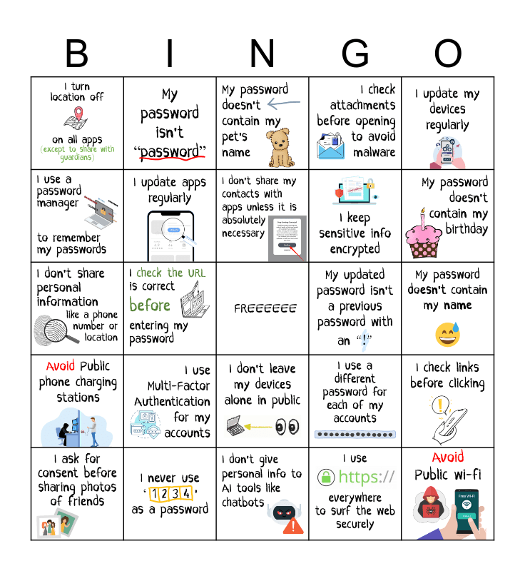 Cyber Security Bingo Card