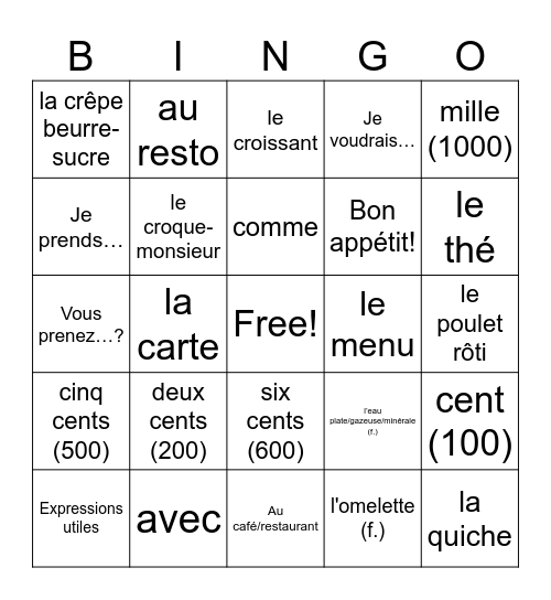 Entre Cultures 1 U4 CDO 2 Bingo Card
