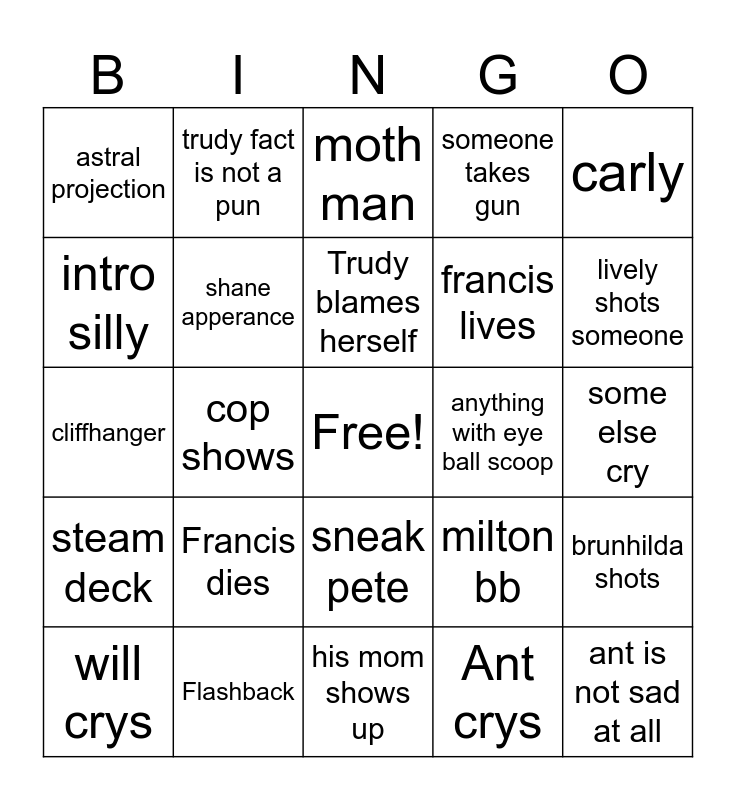 DnDads S3 23 Bingo Card