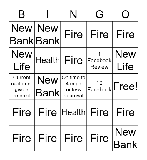 State Farm Bingo! Bingo Card
