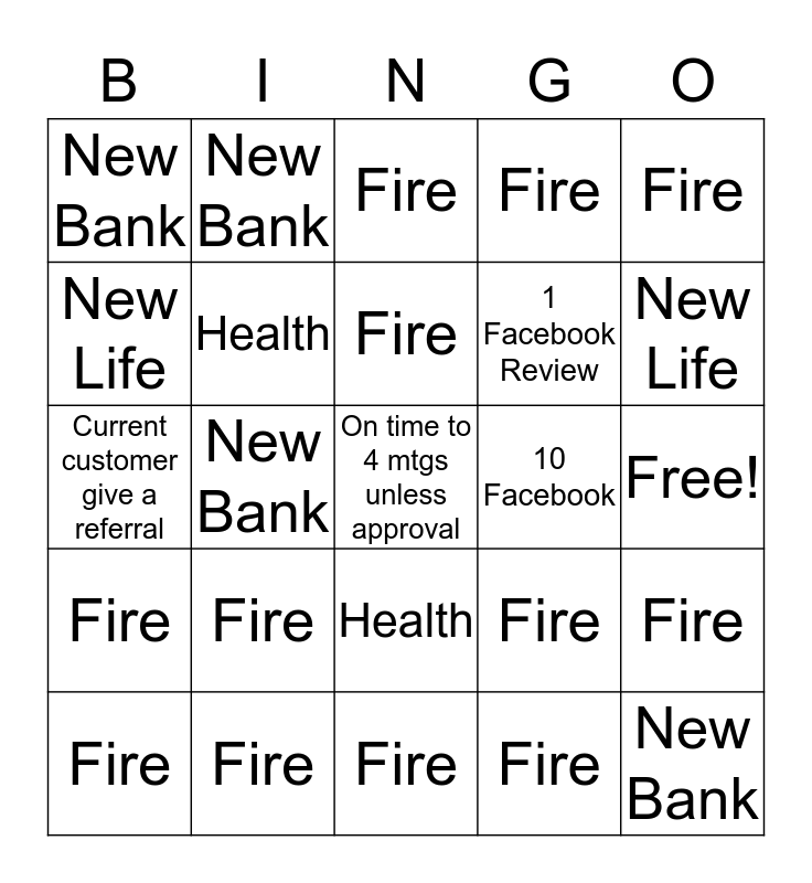 State Farm Bingo! Bingo Card