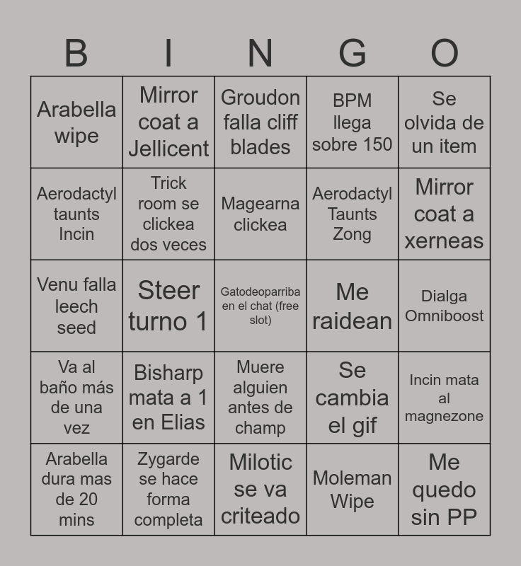 Unbound E4 Bingo Card