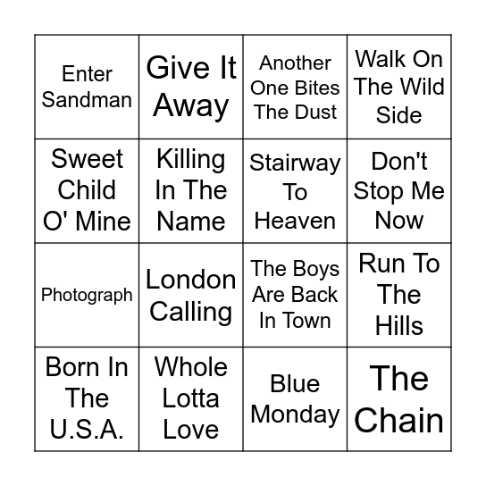 Round 2 Bingo Card