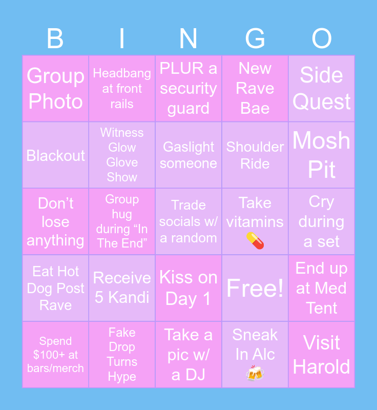 STAY IN BLOOM BINGO Card