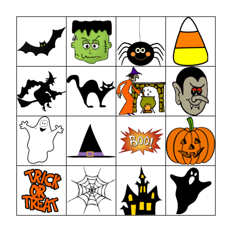 Boo Bingo! Bingo Card