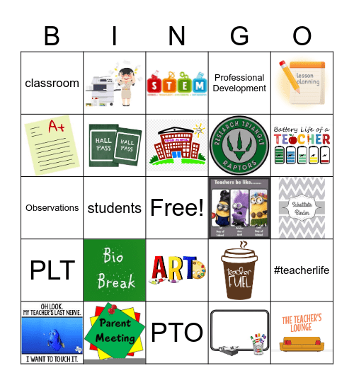 Teacher Appreciation Week Bingo Card