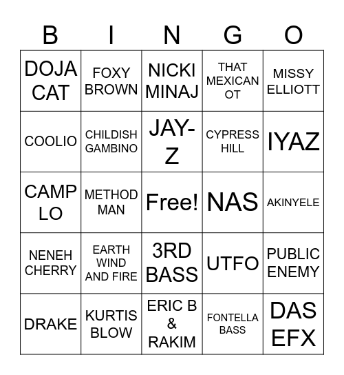 H.O.P.E. BINGO Card
