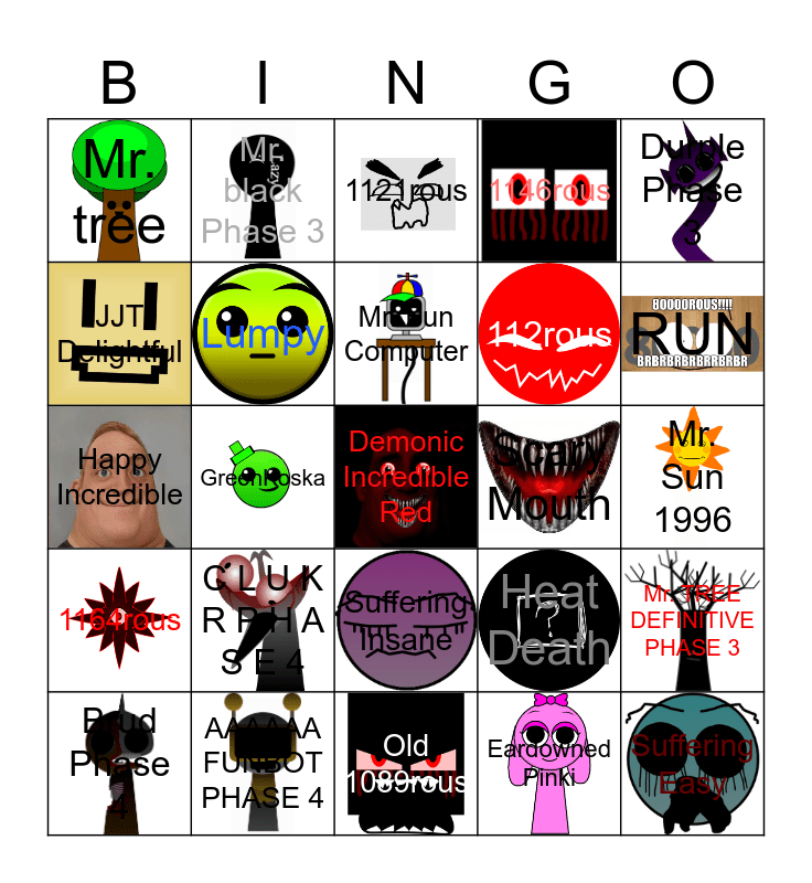 Random Bingo Card