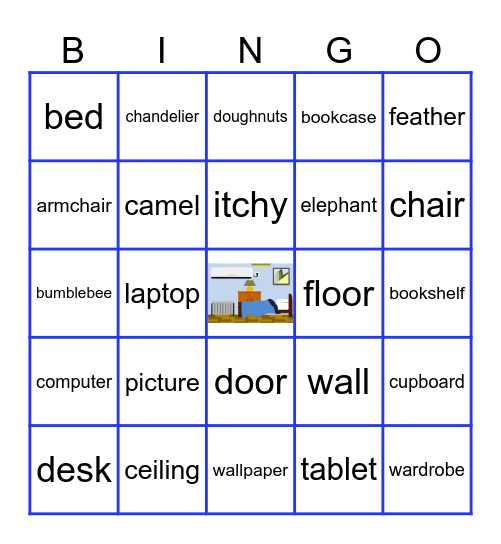 Room Items Bingo Card
